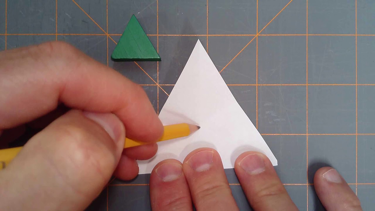 Origami Pattern Blocks - Green Equilateral Triangle & Yellow Hexagon
