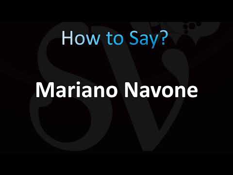 How to Pronounce Mariano Navone