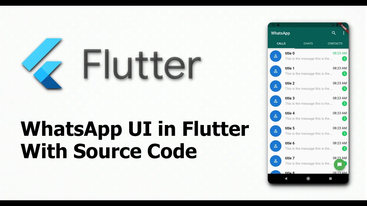 WhatsApp UI in Flutter - With Source Code