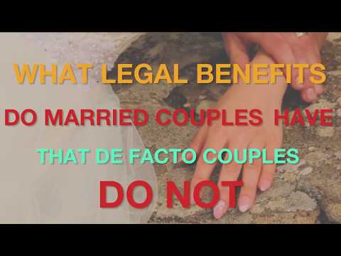Explainer: what legal benefits do married couples have that de facto couples do not?