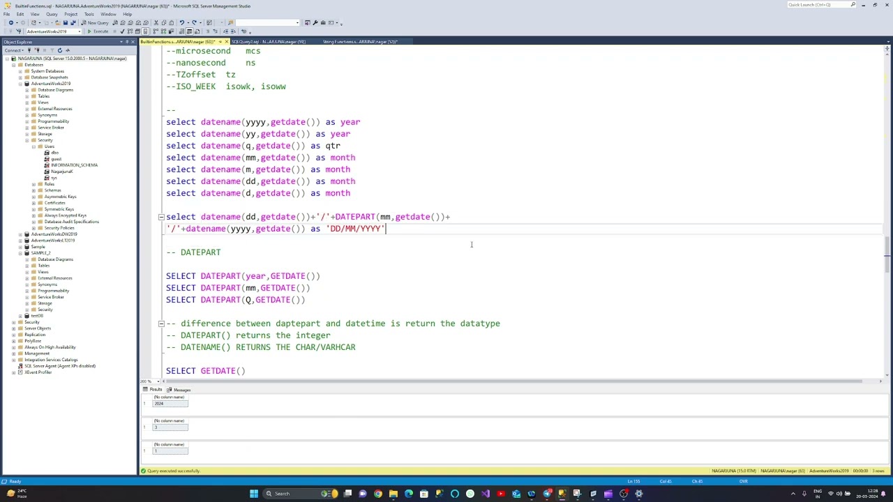 12.SQL SERVER - DATE FUNCTIONS