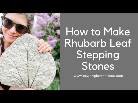 How to Make Rhubarb Leaf Stepping Stones - Easy Step by Step Instructions