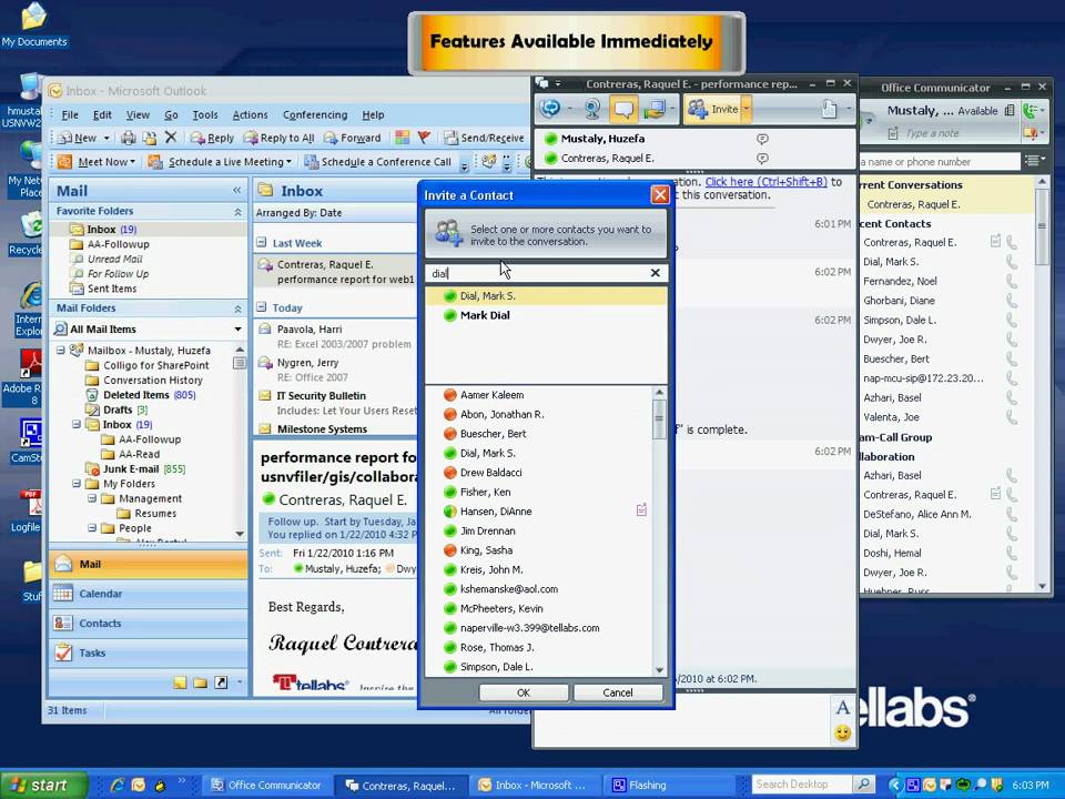 MS Office Communicator 2007 features available immediately