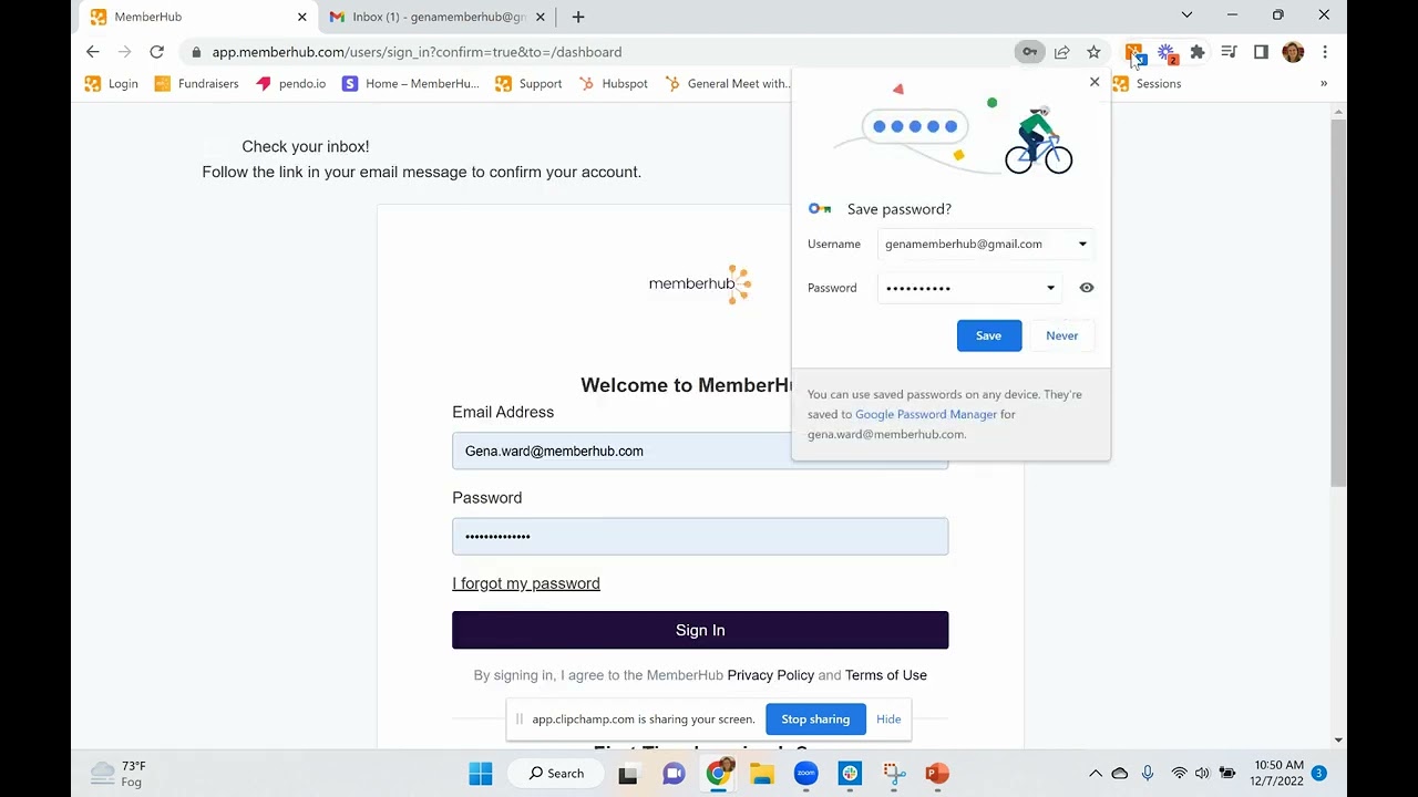 How to set up your account to login to MemberHub for the very first time