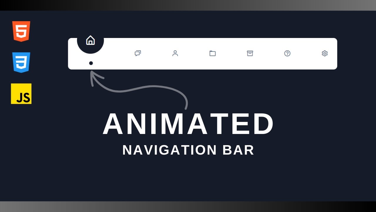 Responsive Animated Navbar Tutorial | HTML, CSS, JavaScript | Navigation Bar with Active Indicator
