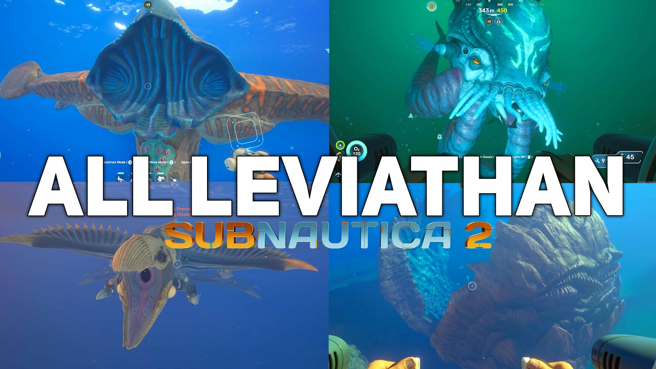 Subnautica 2 - All 4 Leviathan + Death Animations