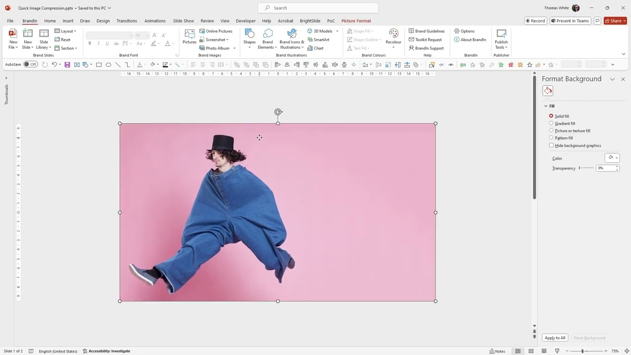 Slide Hustle - Quick Image Compression in PowerPoint