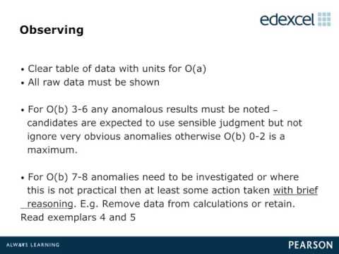 GCE Biology (current specification): Controlled Assessment Marking Training for Unit 6