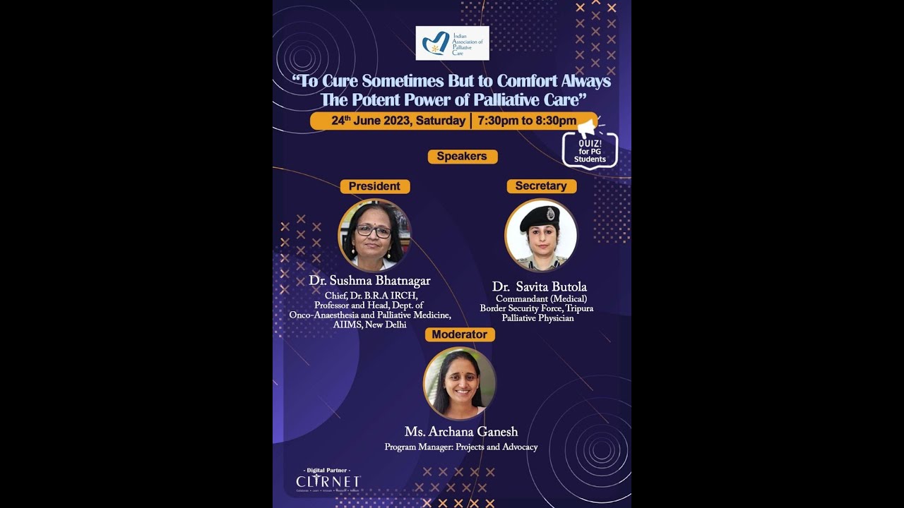 IAPC and Clirnet's session 1: To cure sometimes but to comfort always: The potent power of PC