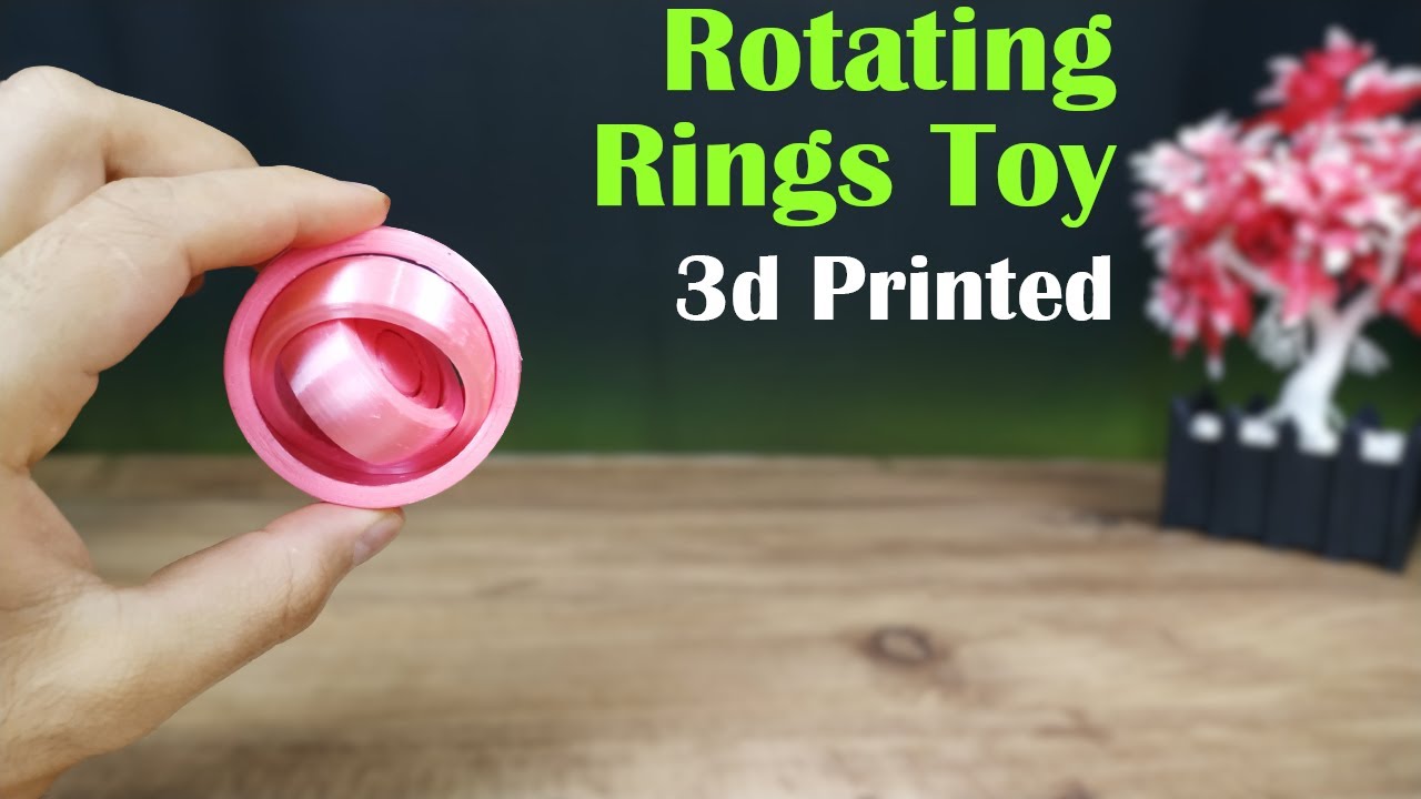 3D Printed Rotating Rings Toy - Stress Relief 🤗