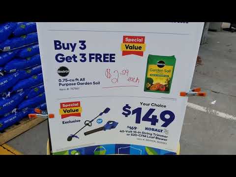 Gardening Soil deal/$2.29/ .75 cubic feet@Lowes