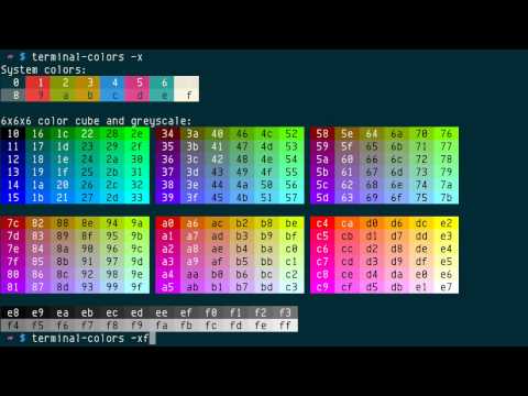 terminal-colors: 88/256 terminal colors tester and converter