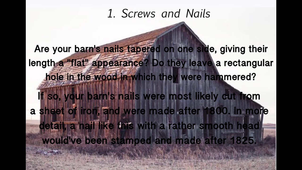 Tips on Dating an Old Barn
