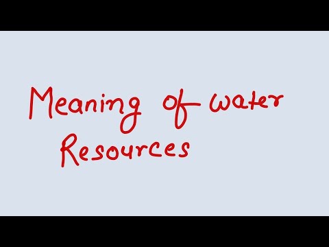 Meaning Of Water Resources