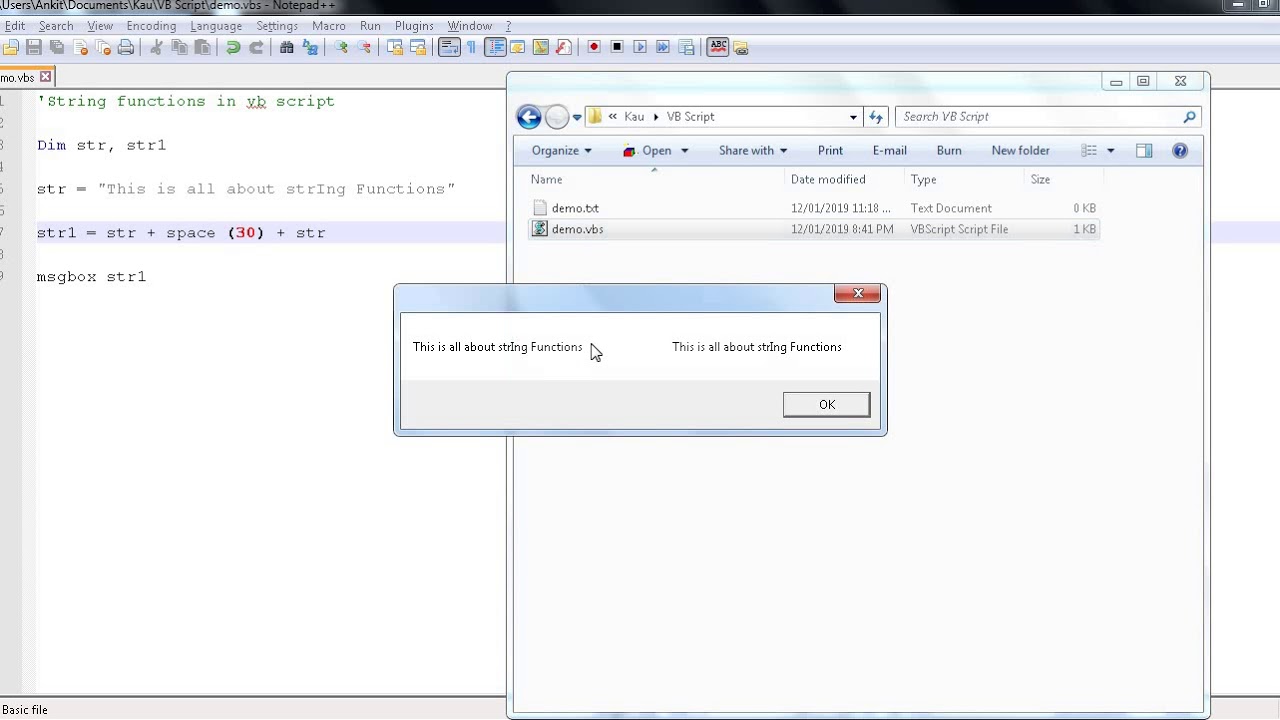 VB Script  - playing with strings