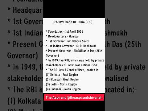 Reserve Bank of India (RBI), Important facts | GK/GS for SSC MTS/GD/Stenographer, NTPC #rbi #ssc #gk