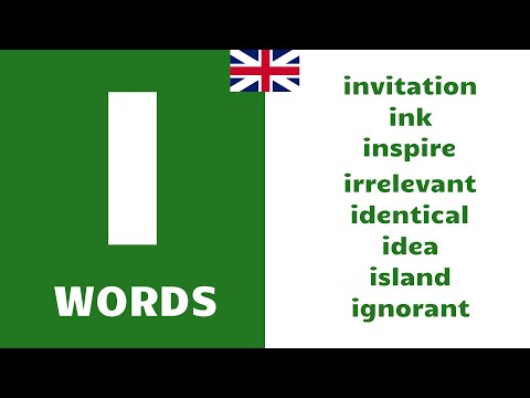 English Vocabulary - 'I' WORDS