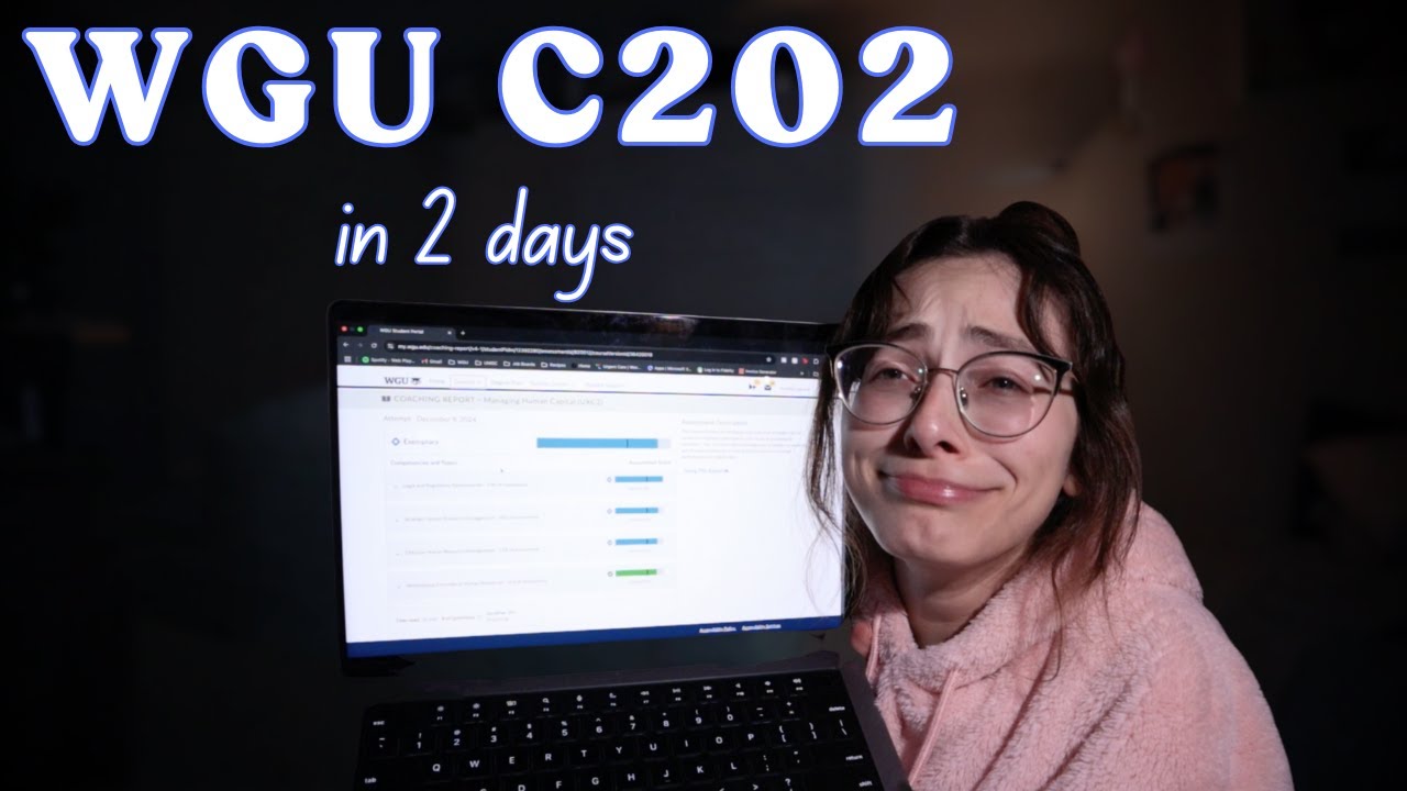 Completing C202 in 2 Days | My WGU MBA Journey
