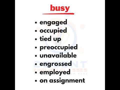 Synonyms of the word " Busy " in English. #education #english #viral #shorts #synonyms .