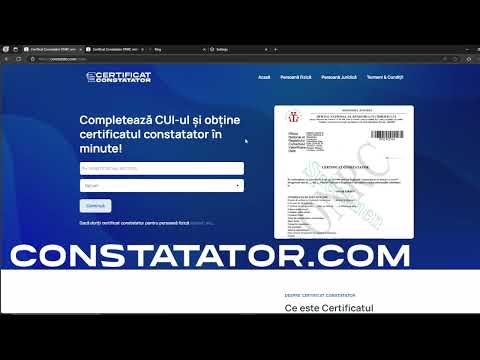 Cum sa scoti un Certificat Constatator Online? Tutorial complet 2025