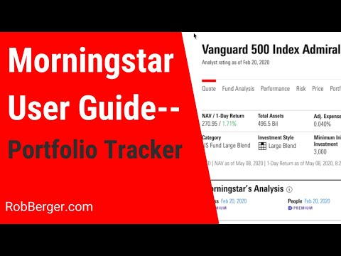 Morningstar Portfolio Tracker [Video  #5]