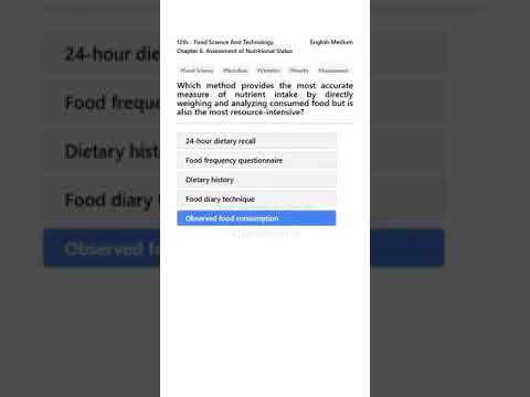 Most Accurate Nutrient Intake Method?