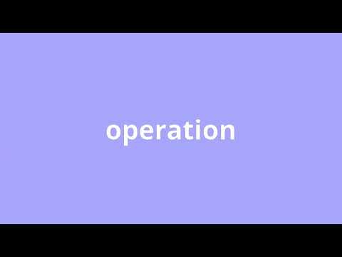 what is the meaning of operation