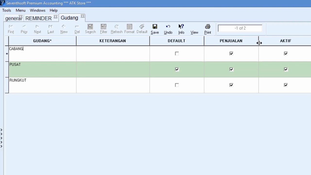 Tutorial Seventhsoft - Master Gudang