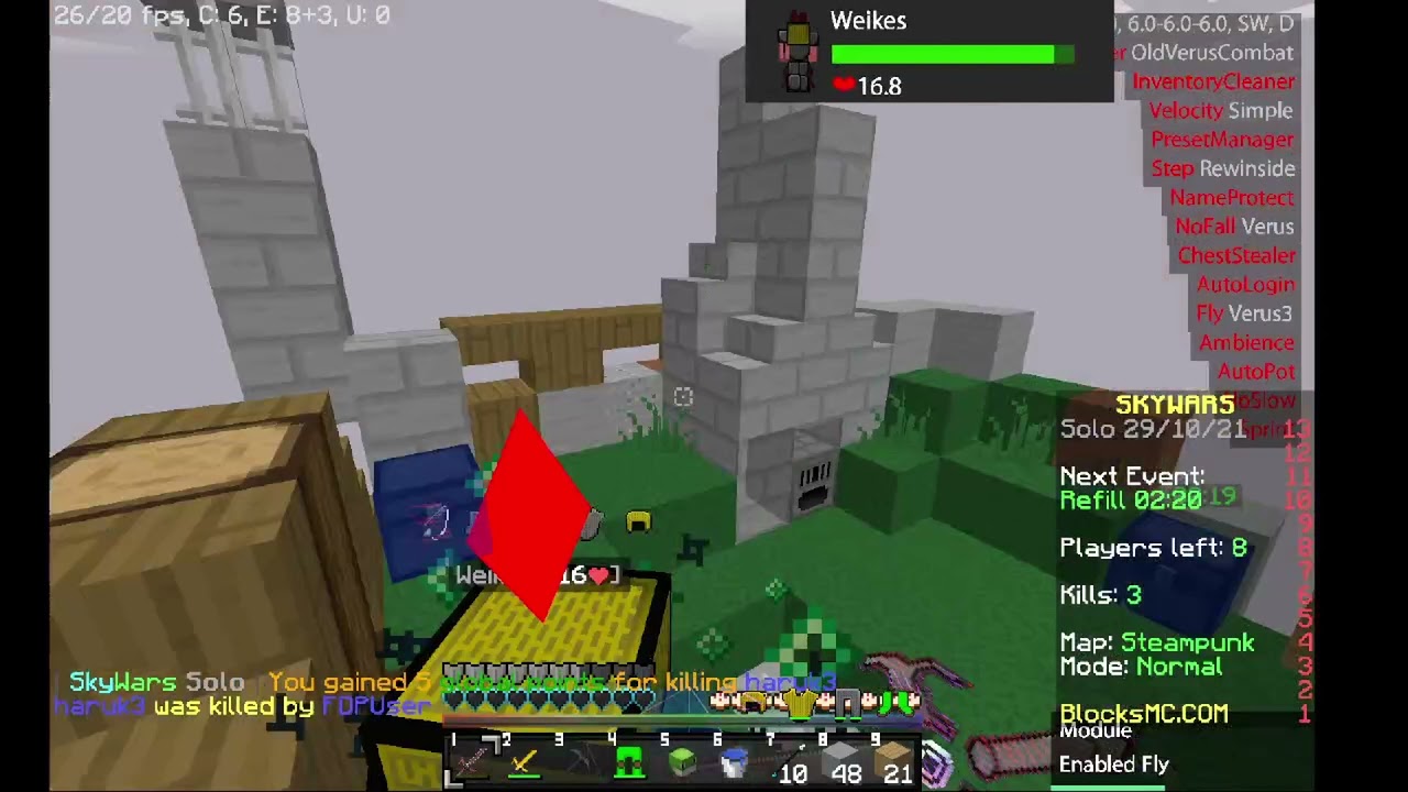 BlocksMC | FDP client | No Kick |