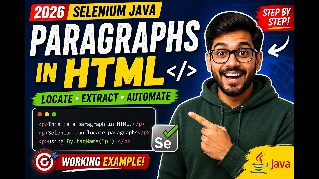 30. Paragraphs in HTML (Selenium Java 2026)