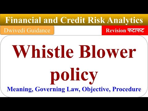 Whistle Blower Policy, whistle blower policy objective, financial and credit risk analytics, mba
