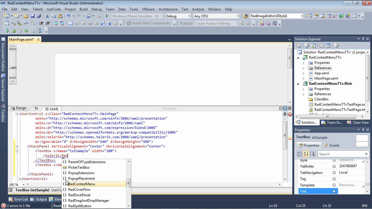 ContextMenu - Part 1: Getting Started (Silverlight & WPF)
