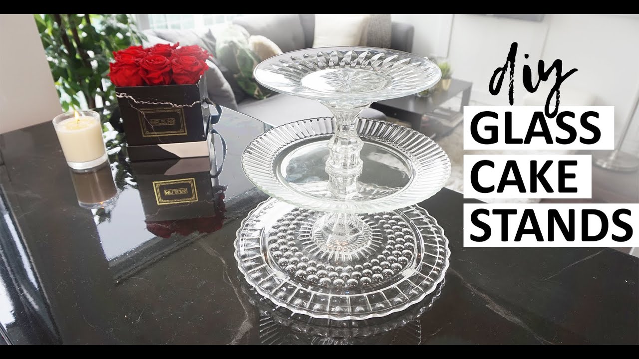 DIY Glass Cake Stands for Wedding (SO EASY)  | Cheap diy 3 tier cupcake stand