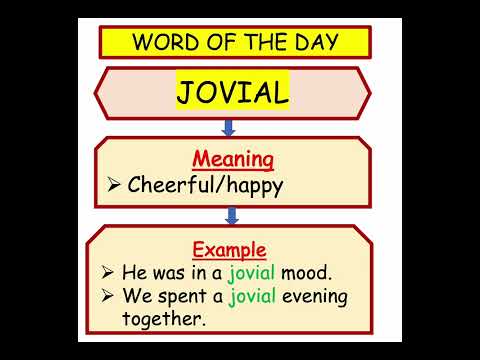Jovial Vocabulary Word of the Day #shorts #short #shortvideo #vocabulary