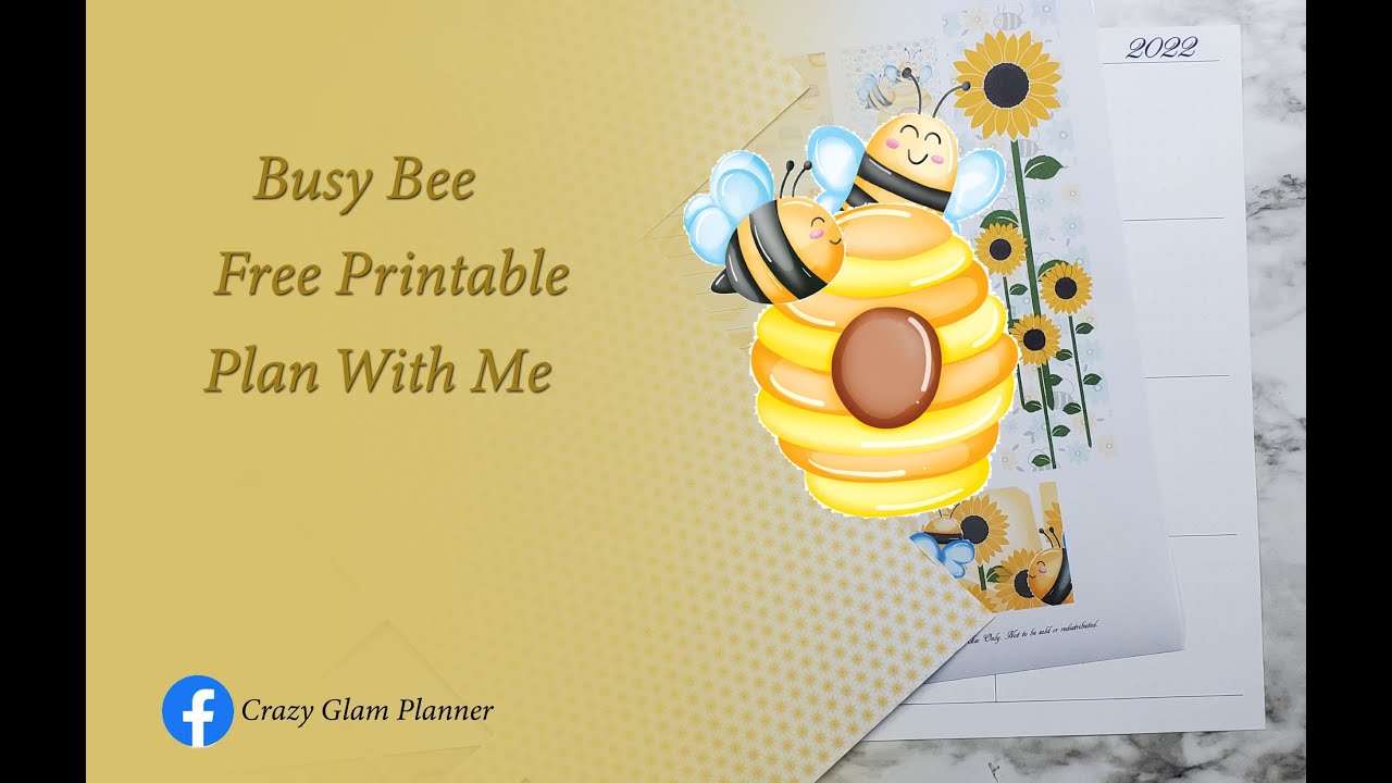 Busy Bee Free Printable Plan With Me