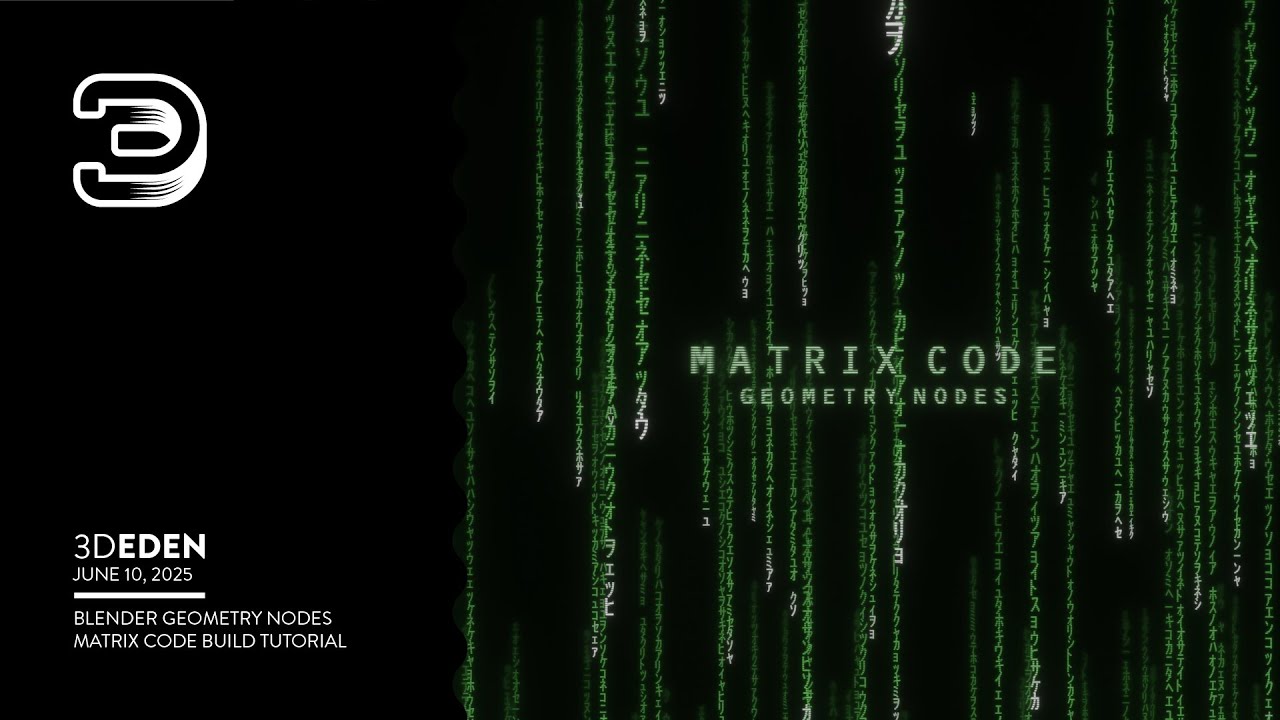 Blender Procedural Matrix Code Build Tutorial