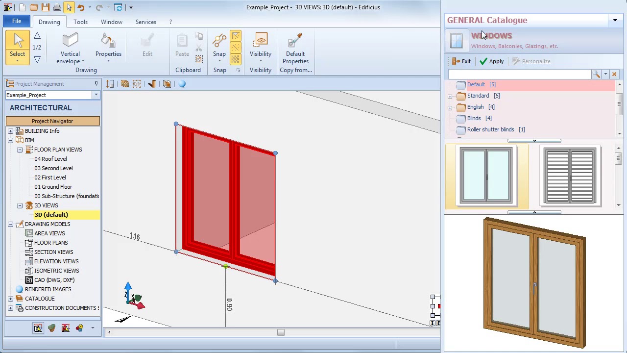 Edificius Tutorial - Window Characteristics and materials - ACCA software