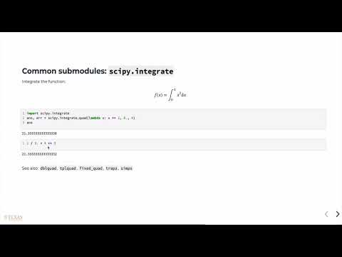 Scientific Python: SciPy
