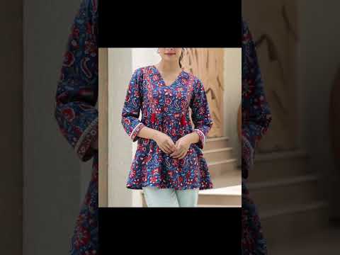 Amazing Printed Cotton Short Kurti Designs For Girls/ Women #shorts #rekhafashionupdates
