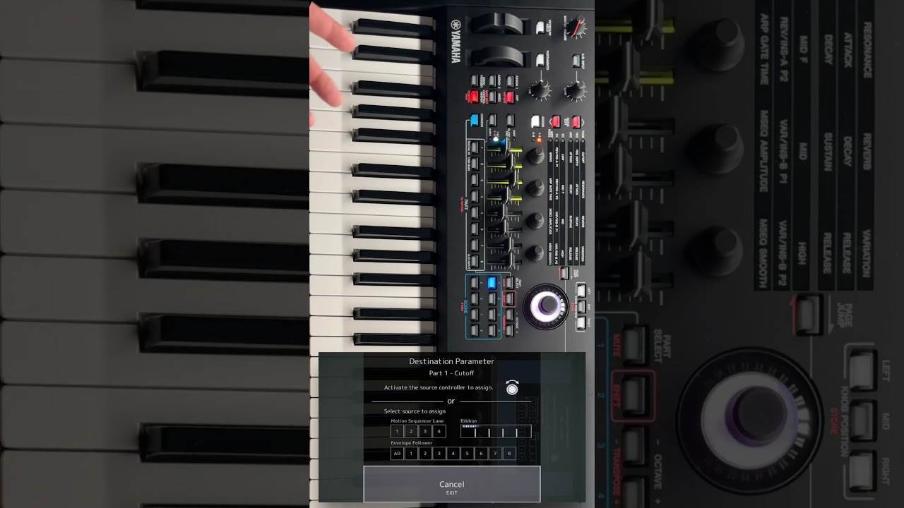 Control assignments with MODX M - an extract from my complete guide to the whole control panel