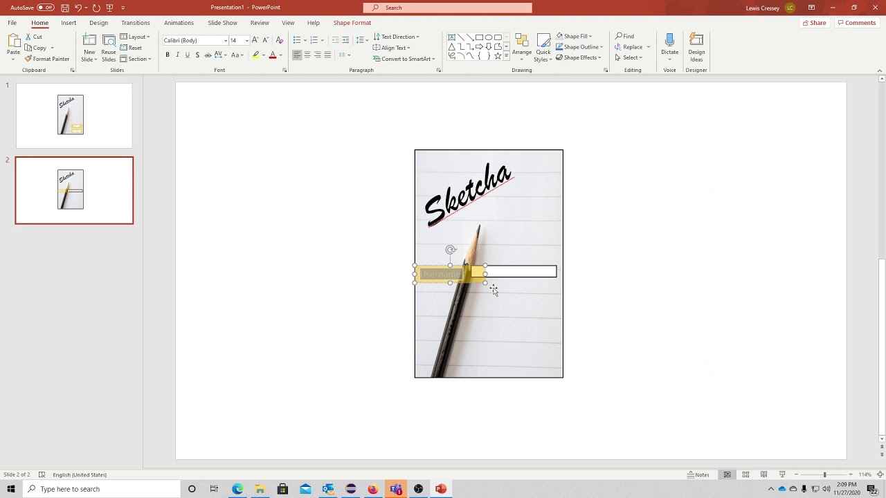Creating a design prototype using Powerpoint