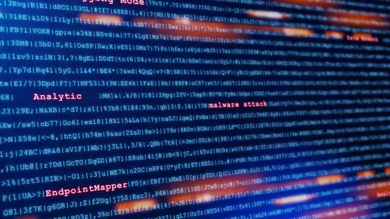 #Computer #matrix #background stream of #binary code. Digits on screen.