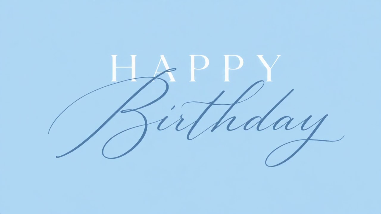 Happy Birthday Baby Blue Wallpaper | 2 Hours  Calm Party TV Background for Kids & Adults (No Music)