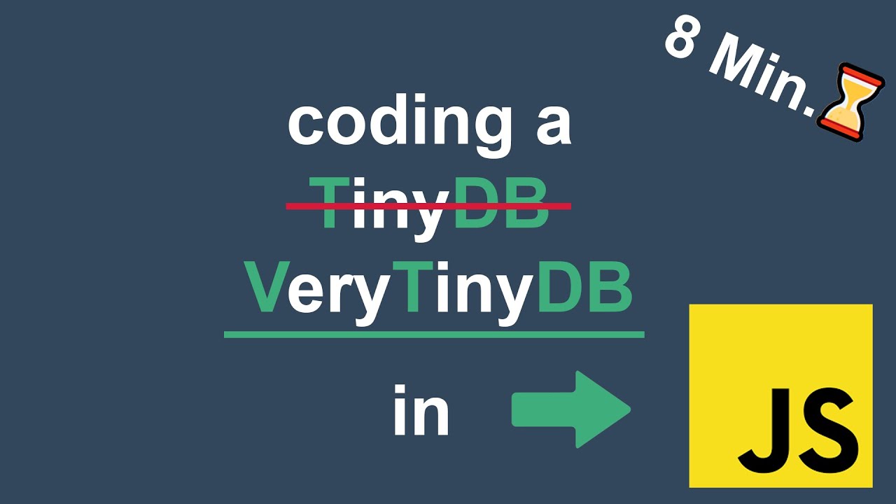 💻 JavaScript: Code a tiny Database in 8 Minutes