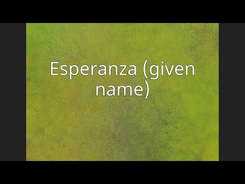 Esperanza (given name)