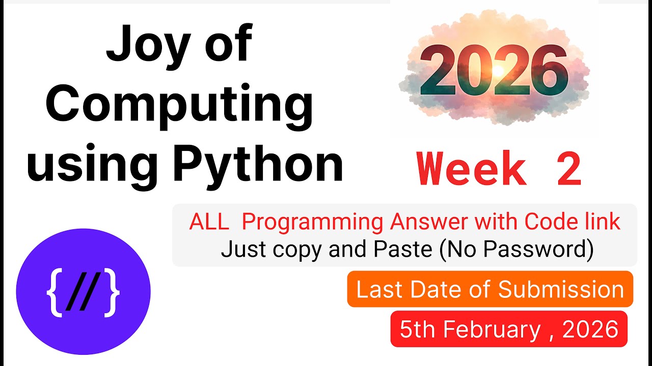 NPTEL Joy of Computing Using Python Week 2 🔥 All Programming Solutions + Code Link (2026)