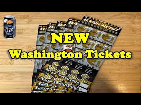 BANK HEIST - NEW $5 TICKET WITH MORE HIGHER PRIZES, WASHINGTON LOTTERY SCRATCH OFF TICKETS