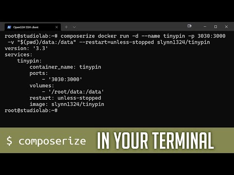 Convert Docker CLI Commands to Docker Compose with Composerize in Your Terminal