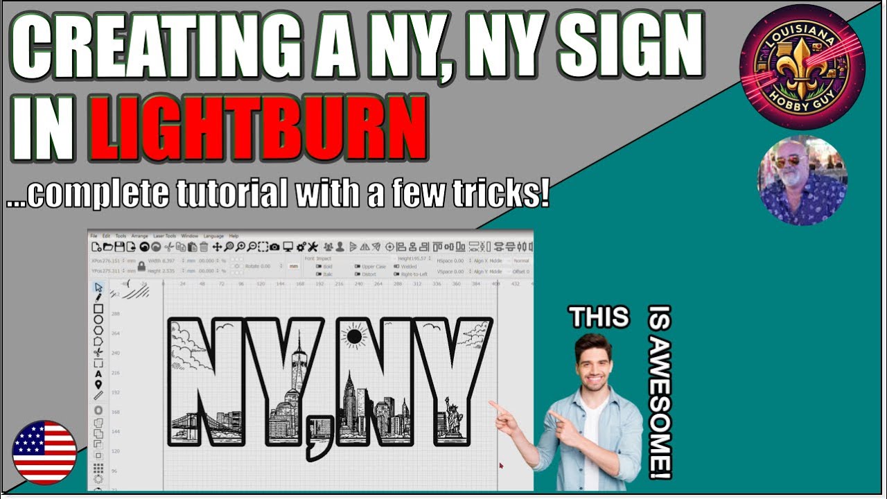 Mastering LightBurn: Creating a Stunning NY, NY Sign with Tips and ...
