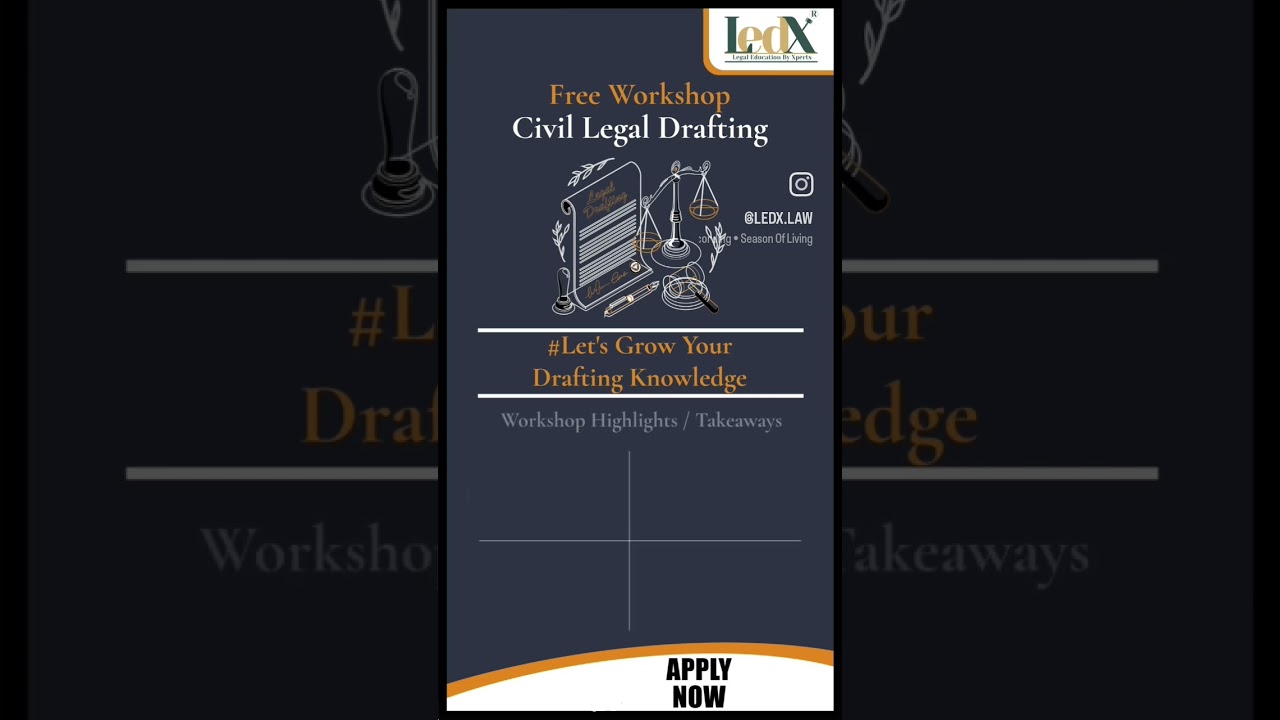 Free Workshop on Civil Legal Drafting